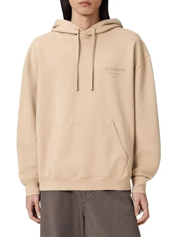 ALLSAINTS Xander Cotton Hoodie - Sunset Brown