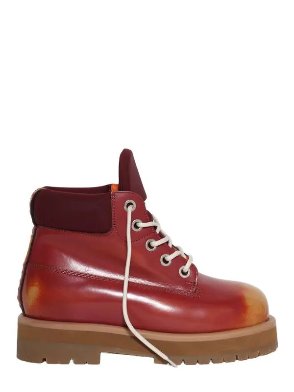 PDF CHANNEL Strada Bordeaux Pink Ankle Boots - Burgundy