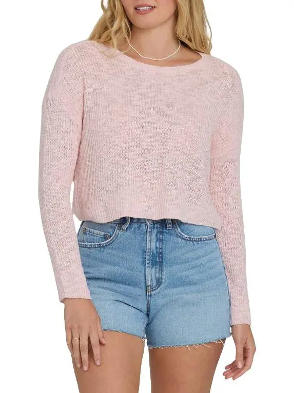 BILLABONG Daze Time Crop Sweater - Rosewater