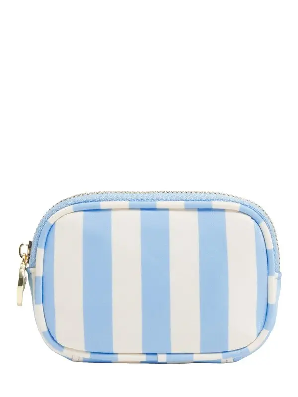 Stoney Clover Lane Micro Stripe Nylon Pouch - Periwinkle Stripes