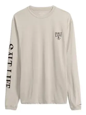 SALT LIFE Lobster Bar Long Sleeve Slx Performance Tee - Chalk