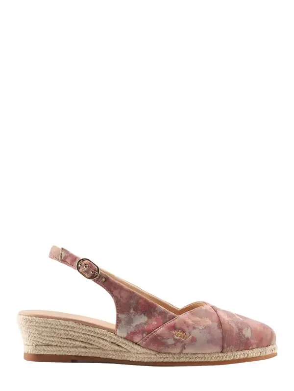 VISCATA Premia Espadrille Slingback Wedges - Lycra Pink
