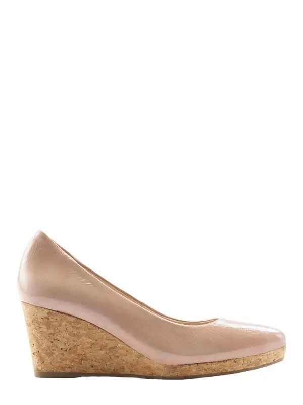 VISCATA Riera Leather Wedge Pumps - Leather Pink