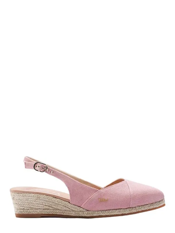 VISCATA Canvas Espadrille Wedge Sandals - Pink