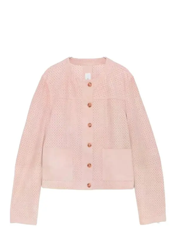 BULLY Jacket With Perforated Details - Pink
