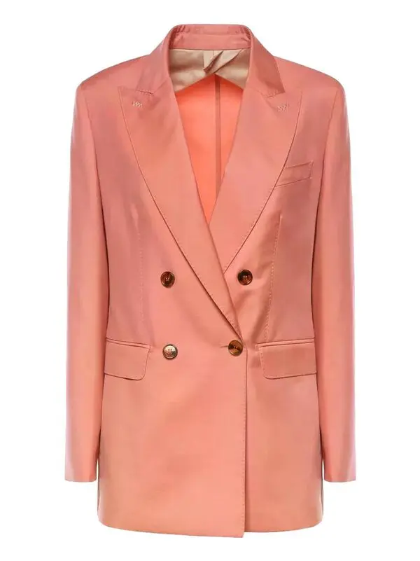 Max Mara Double-breasted Peak-lapel Blazer - Pink