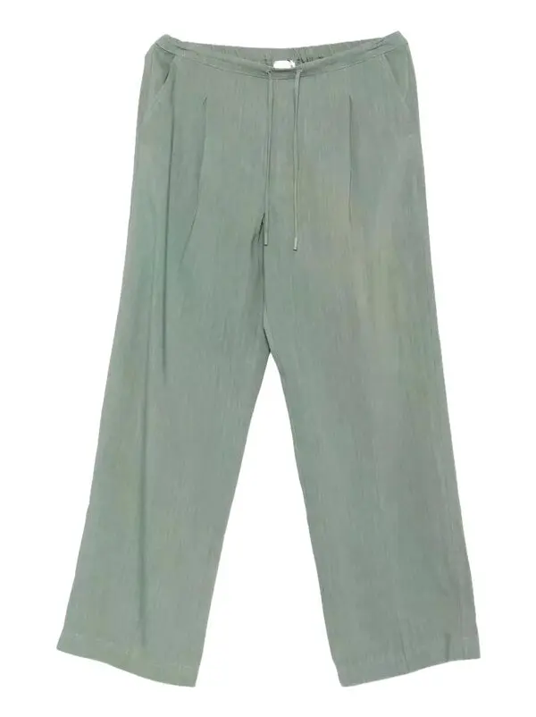 Marella Drawstring-waist Pleated Trousers - Green