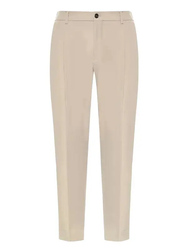 BE ABLE Pressed-crease Trousers - Neutrals