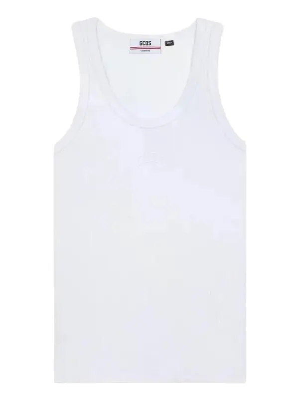 Gcds Logo-embroidered Tank Top - White