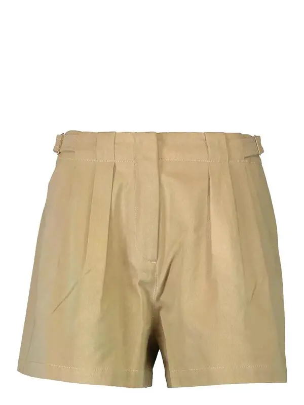 Ulla Johnson Belted Pleated Shorts - Neutrals