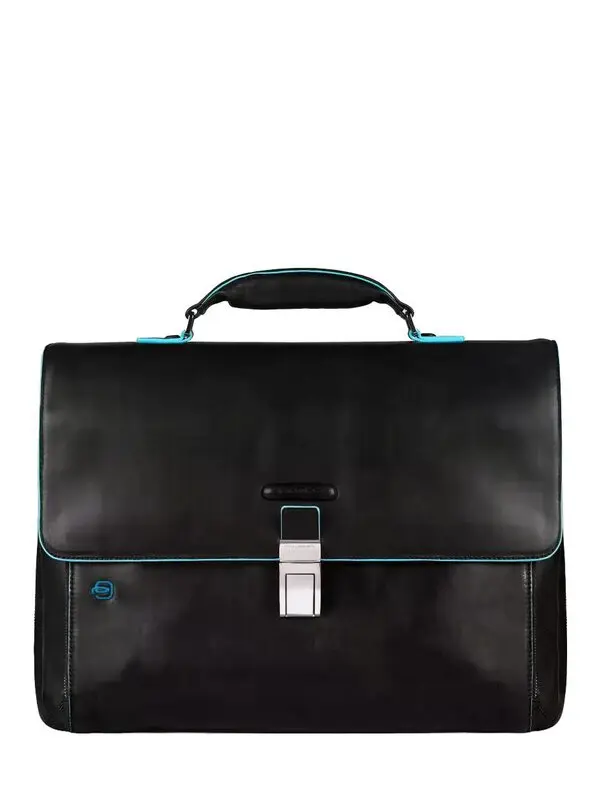 PIQUADRO Expandable Padded Briefcase - Black