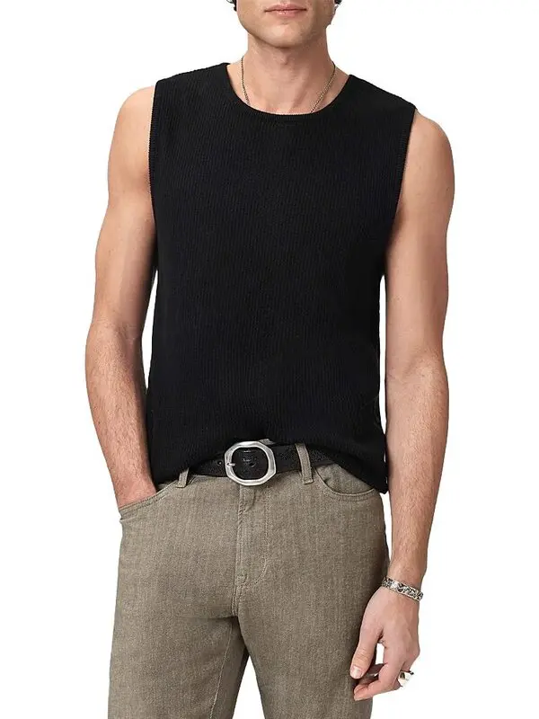 John Varvatos Beaumont Sweater Tank Top - Black