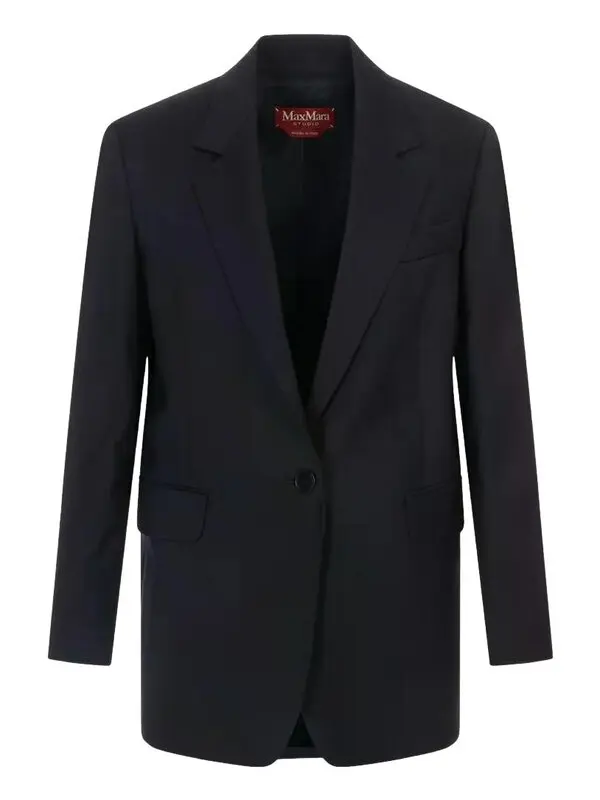 Max Mara Chamonix Single-breasted Buttoned Blazer - Blue