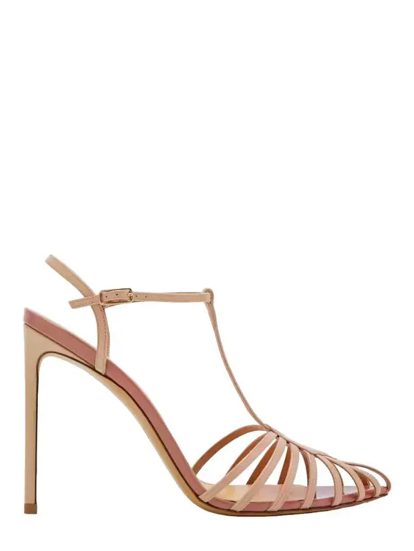 FRANCESCO RUSSO Strappy T-bar Sandals - Neutrals