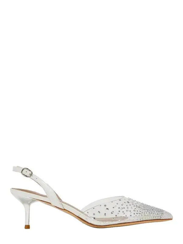 NICOLI Embellished Flavie Pumps - White