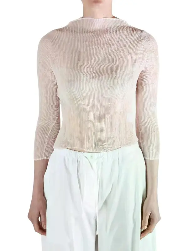 Issey Miyake High-neck Top - Pink