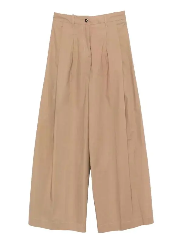 NINE:INTHE:MORNING Pleated Wide-leg Trousers - Neutrals