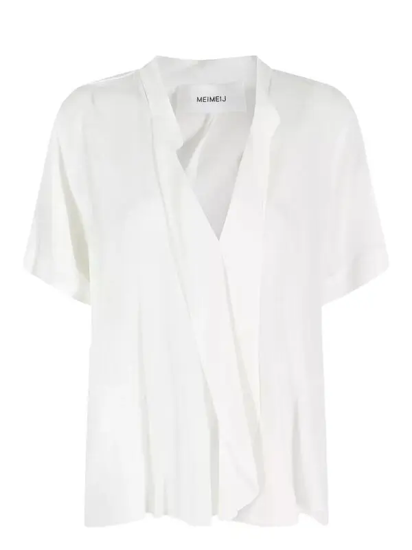 MEIMEIJ V-neck Wrap Blouse - White
