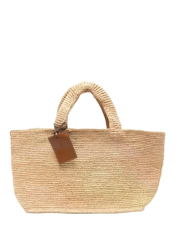 Manebí Woven Raffia Tote - Neutrals