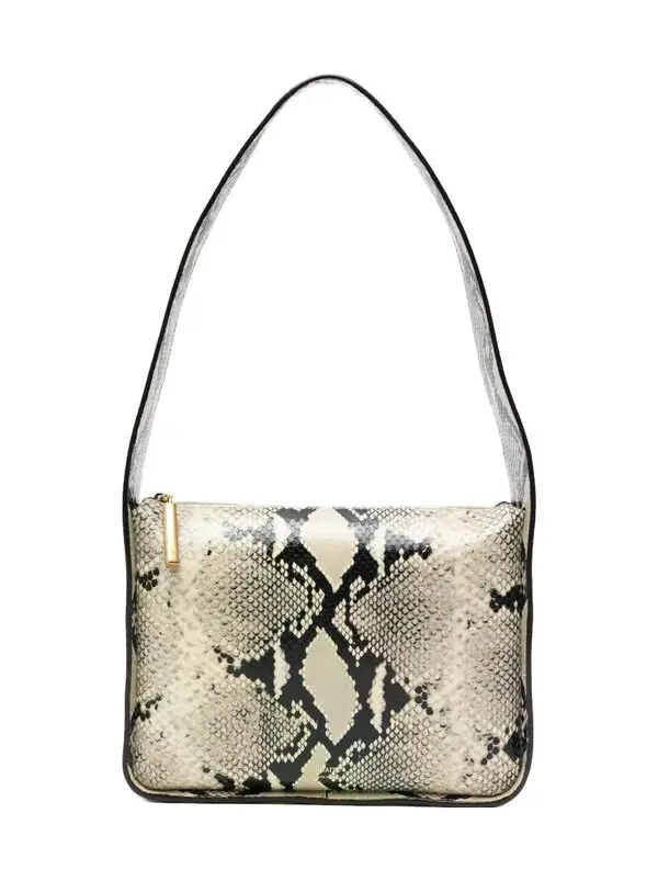 Khaite Lori Squared Snakeskin-effect Shoulder Bag - Neutrals
