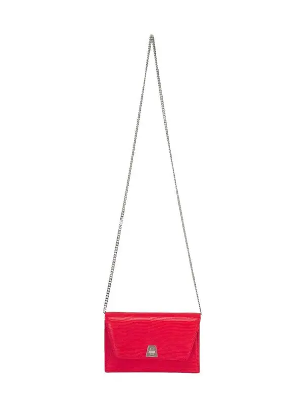 Akris Chain Envelope Clutch - Red