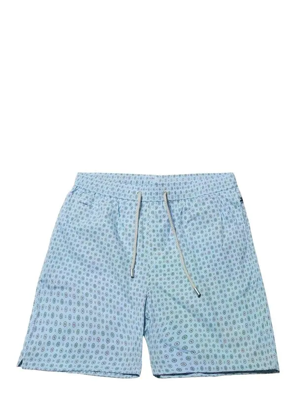 MC2 SAINT BARTH Floral-print Drawstring Swim Shorts - Blue