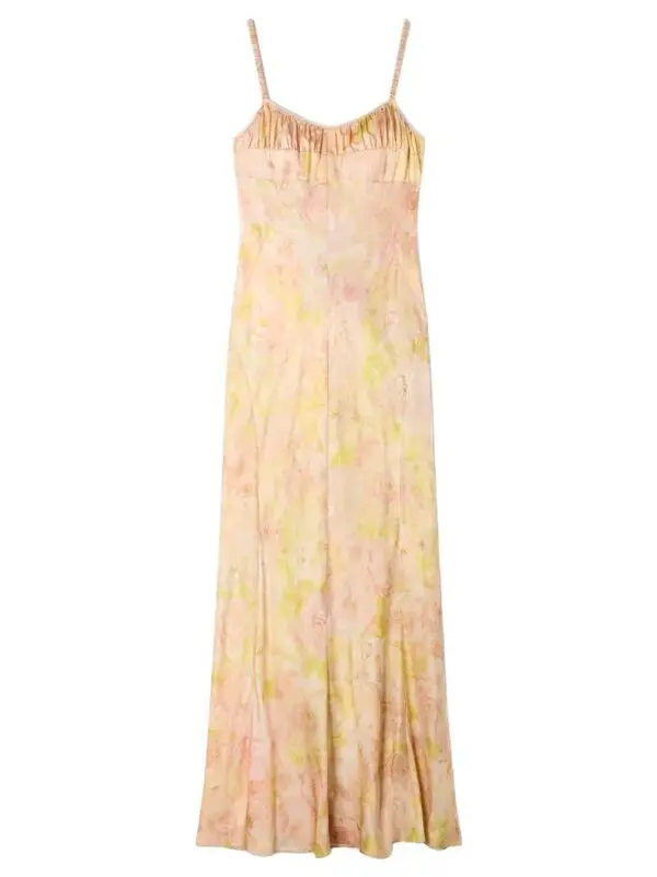 Sandro Floral Print Maxi Dress - Pink
