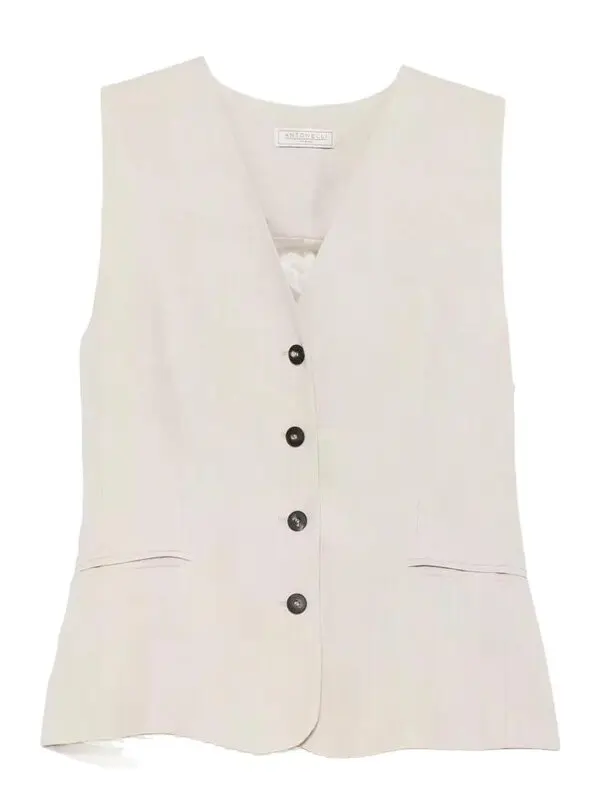 Antonelli Firenze Jesi Buttoned Waistcoat - Grey