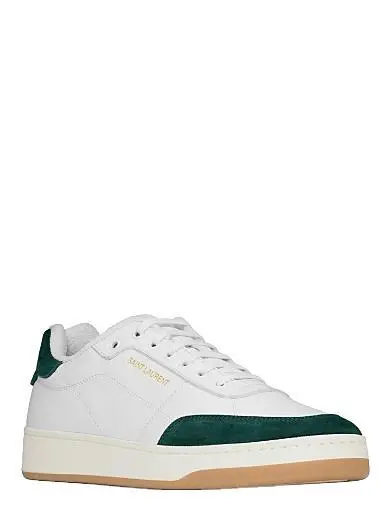 Saint Laurent Sl/61 Low-top Sneakers - Optic White Bottle Green
