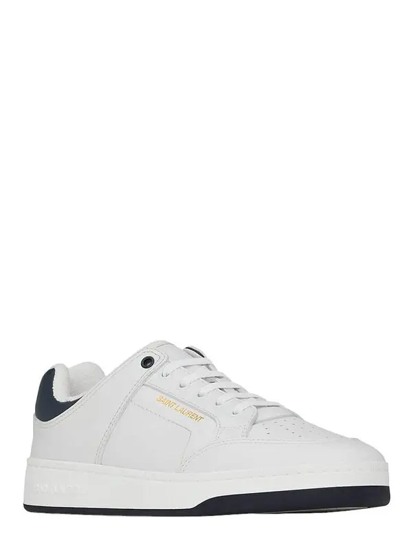 Saint Laurent Sl/61 Low-top Sneakers - White And North Sea