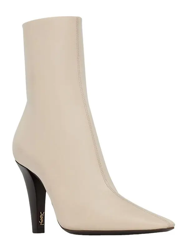 Saint Laurent Jill Booties - Beige