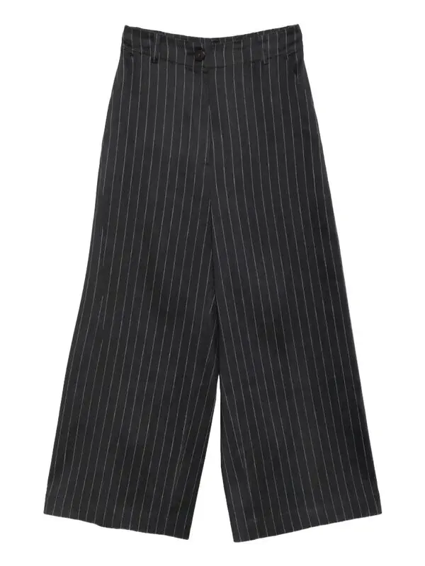Soh Pinstriped Wide-leg Pants - Blue