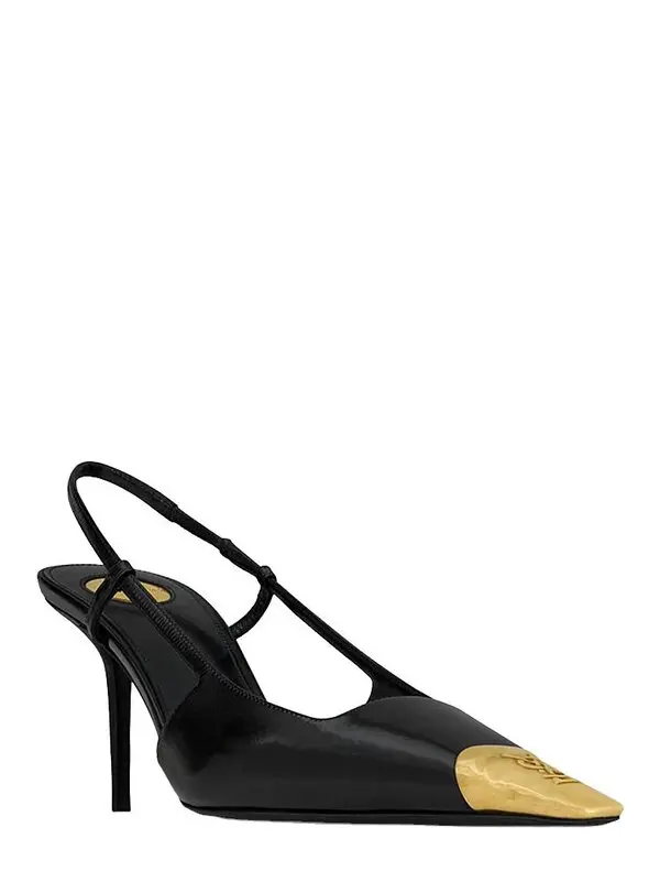 Saint Laurent Jeanne Slingback Pumps - Black
