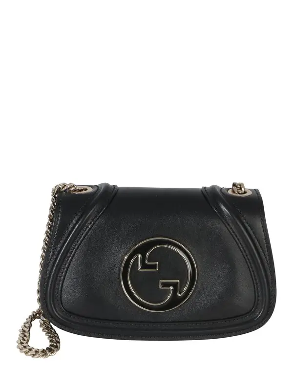 Gucci Calfskin Blondie Chain Shoulder Bag - Black