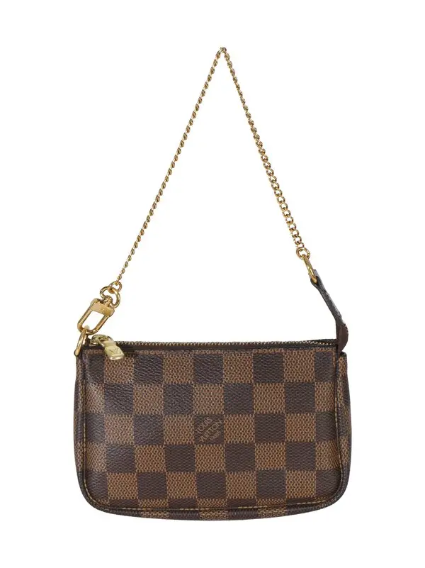 LOUIS VUITTON Damier Ebene Canvas Pochette Accessories - Brown