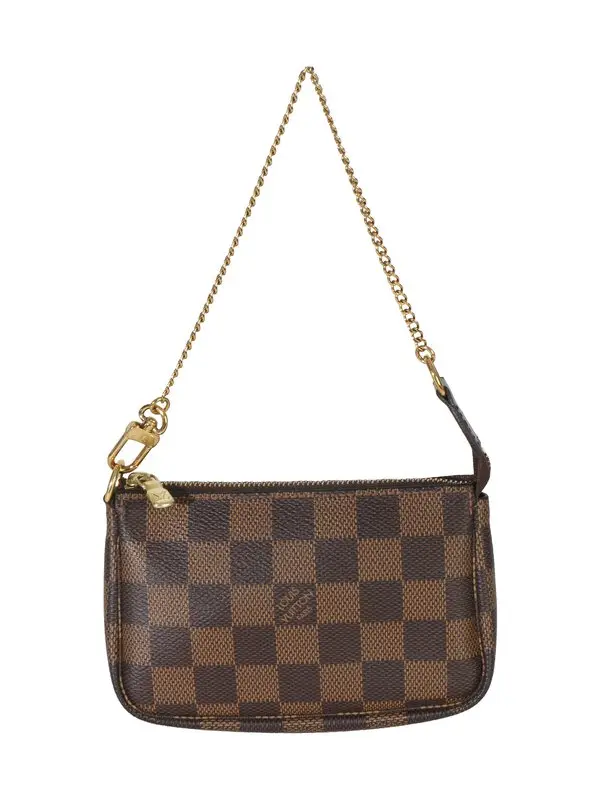 LOUIS VUITTON Damier Ebene Canvas Pochette Accessories - Brown