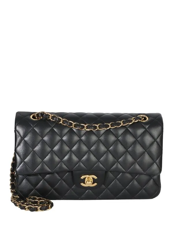 Chanel Quilted Lambskin Classic Double Flap Bag - Black