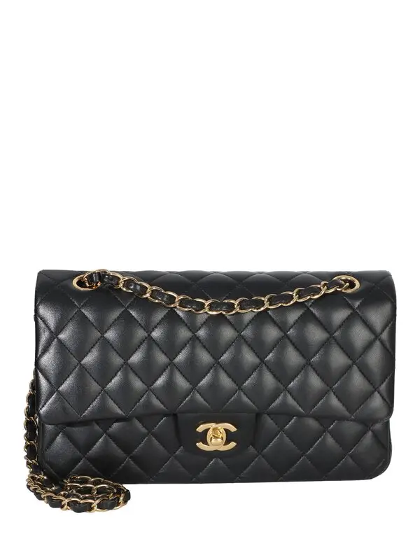 Chanel Quilted Lambskin Classic Double Flap Bag - Black