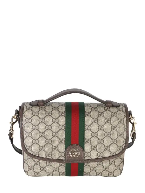 Gucci Ophidia Top Handle Bag - Brown