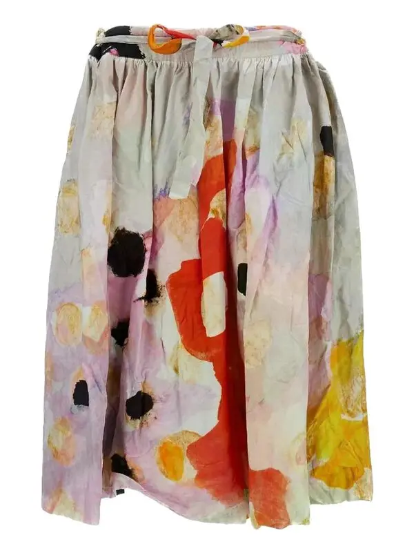 DANIELA GREGIS Printed Midi Skirt - Neutrals
