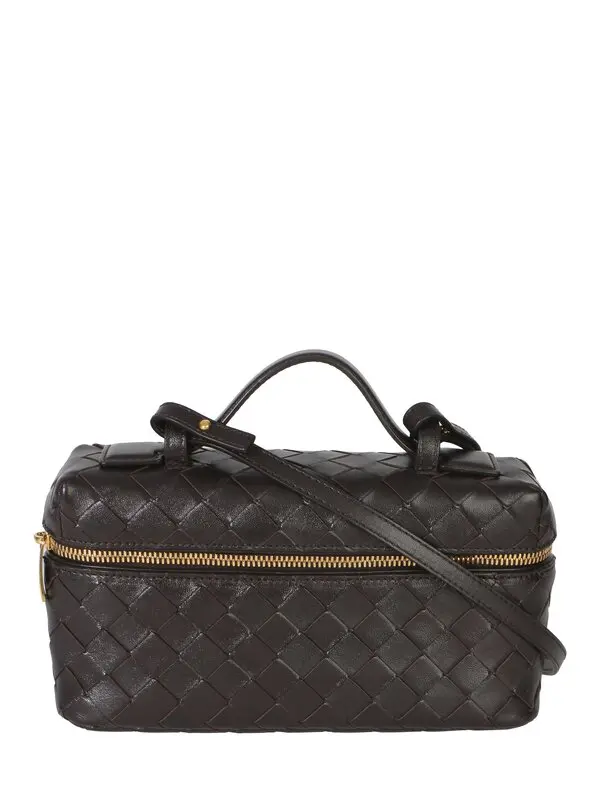 Bottega Veneta Intrecciato Nappa Vanity Case - Brown