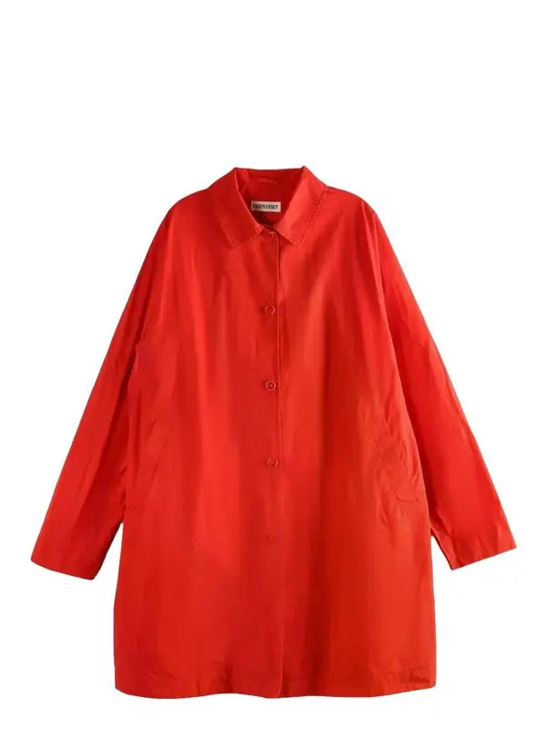 CASEY CASEY Cotton Single-breasted Coat - Red