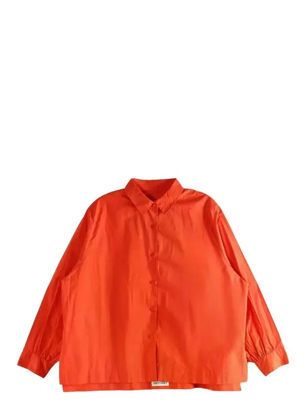 CASEY CASEY Cotton Button Down Shirt - Orange