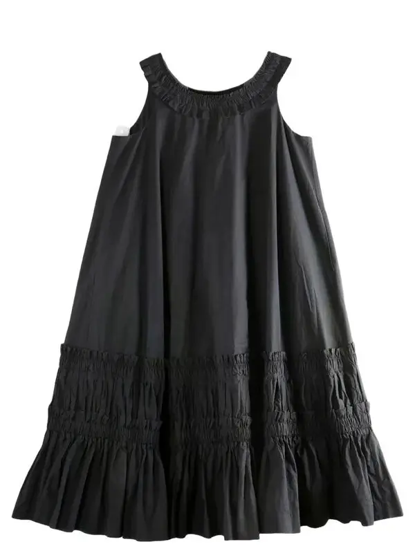 CASEY CASEY Ruffled Midi Dress - Black