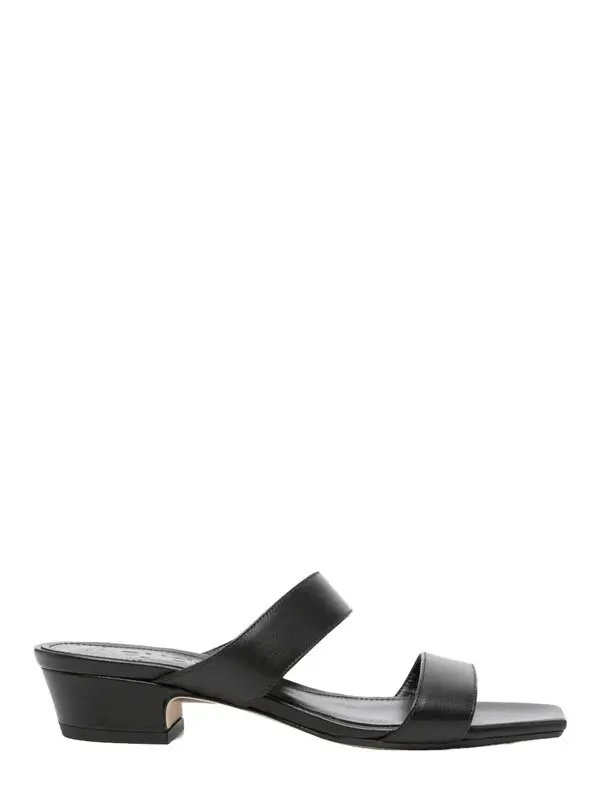 AeydĒ Double-strap Square-toe Sandals - Black