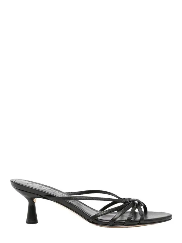 AeydĒ Knotted-strap Leather Sandals - Black