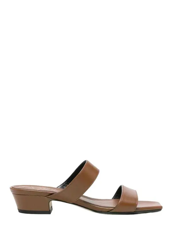 AeydĒ Square-toe Leather Sandals - Brown