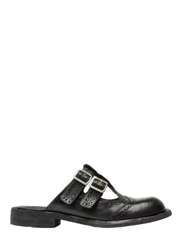Officine Creative Rugged 117 Leather Mules - Black