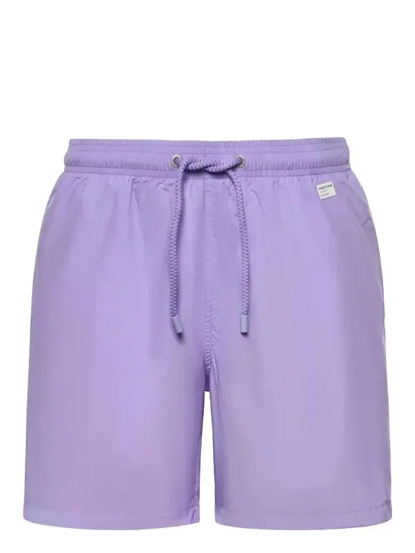 MC2 SAINT BARTH Logo-patch Drawstring Swim Shorts - Purple
