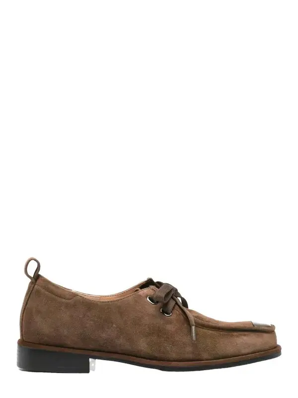 ADRIANNA FERETTI Suede Derby Shoes - Brown